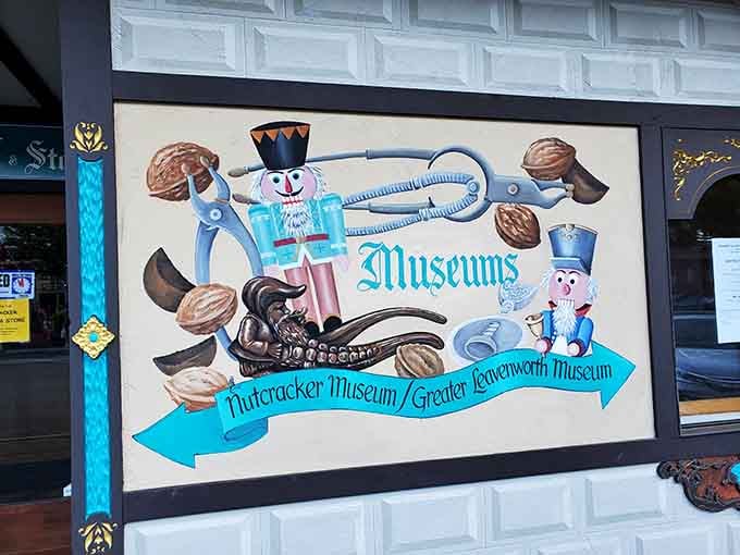 Hand-painted signage announces your destination with Bavarian flair, because subtlety has no place in nutcracker museum marketing strategies.