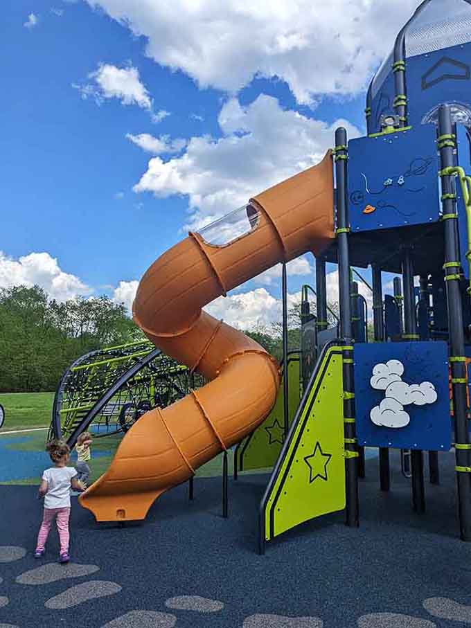 That tube slide delivers the perfect combination of speed and safety that makes parents and kids equally happy.
