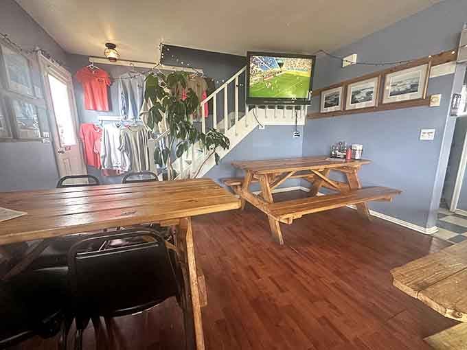 Cozy indoor seating where the focus stays exactly where it belongs: on your incredible meal.