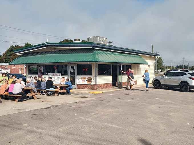 Clyde's Drive-In serves up nostalgia with every order, where outdoor seating means summer never really ends here.