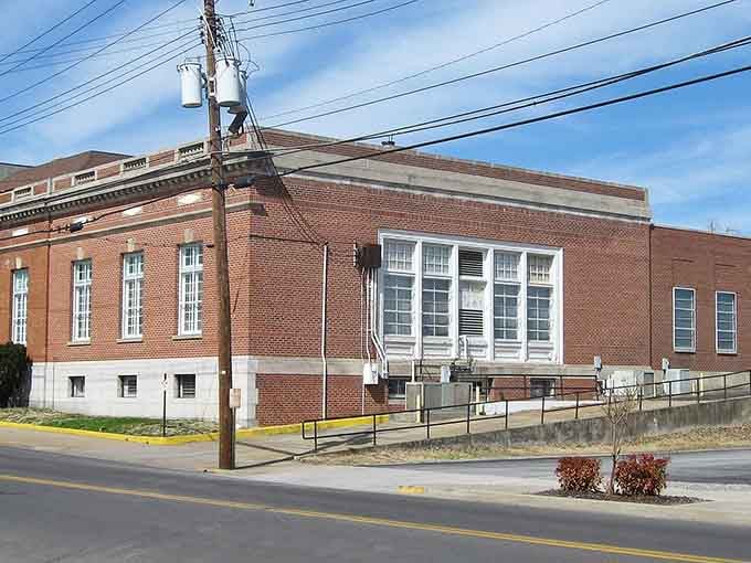 The post office, still standing strong and serving the community like a reliable old friend.