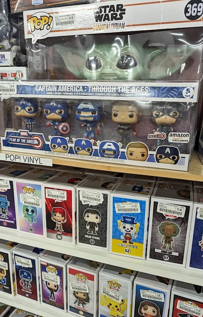 Funko Pop figures galore, including rare finds that'll make collectors weep tears of joy at these reasonable prices.