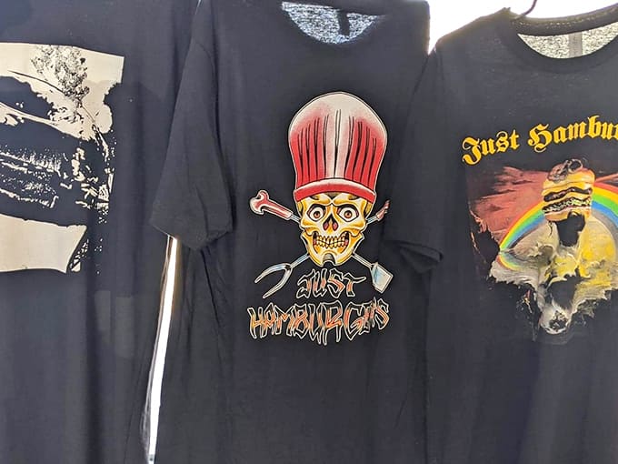 Just Hamburgers merch has become a badge of honor for burger enthusiasts &ndash; wearing that skull chef logo says "I've experienced greatness" without saying a word.