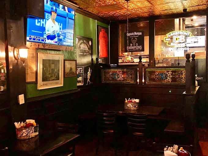 Cozy wooden booths where you can settle in for the long haul, because rushing through this meal would be criminal.