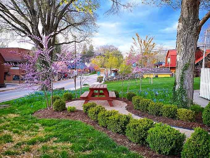 Picnic areas scattered throughout town invite you to slow down and actually enjoy your lunch outside.