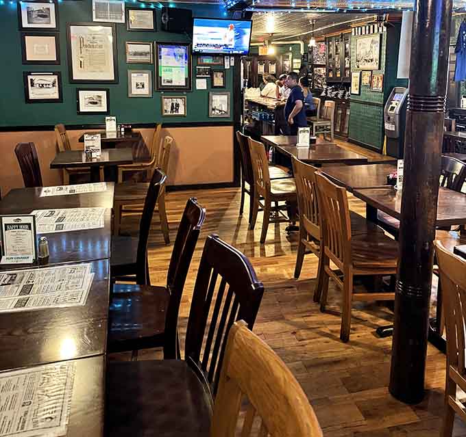 Wooden chairs, framed memories, and that unmistakable feeling of stepping into living New York history.