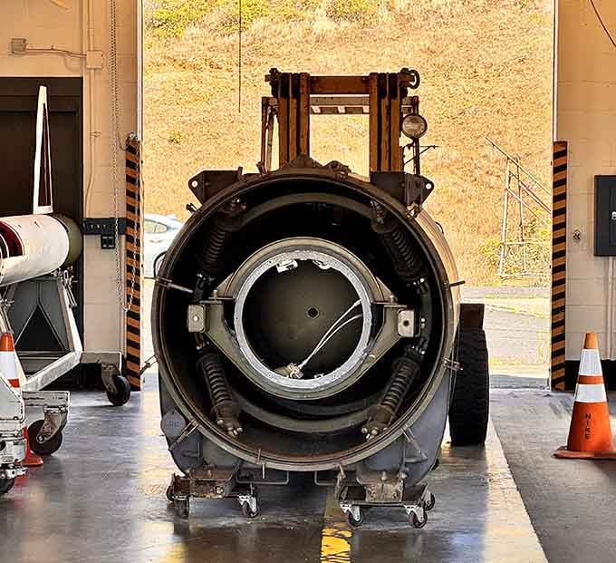 The missile thruster component reveals the engineering marvel that propelled these weapons toward their targets at supersonic speeds.