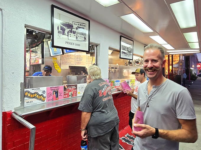 The ordering window stays busy from opening until late night, serving everyone from tourists to club-goers seeking salvation.