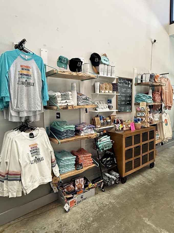 Meowville merchandise lets you broadcast your cat person status to the world, as if that wasn't already obvious.