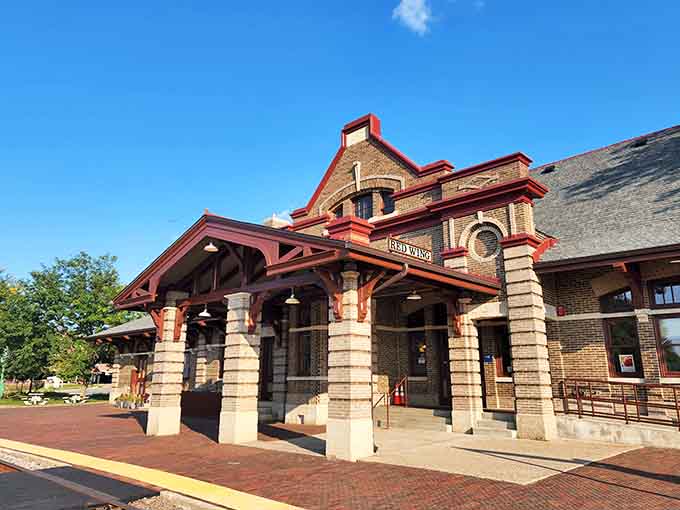 Red Wing Depot's architectural details remind us that train stations once had personality and weren't just parking lots.