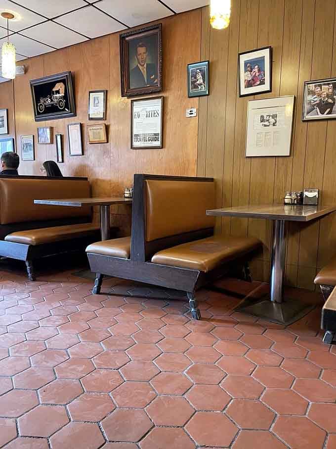 Classic vinyl booths and hexagonal tiles create a retro atmosphere that's been Instagram-worthy since before Instagram existed.