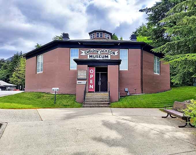 The octagonal Sheldon Jackson Museum houses Alaska Native treasures, where every artifact tells a story of ingenuity and adaptation.