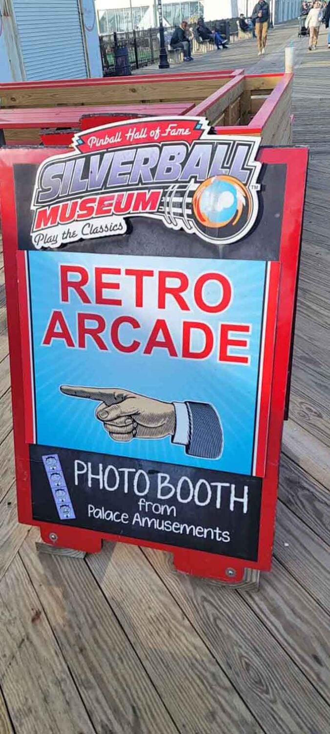 The classic boardwalk signage promises retro fun and delivers on every single word of that pledge.