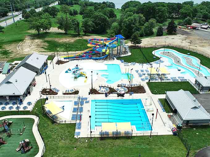 Splash Cove's colorful water slides promise summer joy without airfare to Florida. Those lazy rivers and zero-depth pools welcome swimmers of all courage levels.