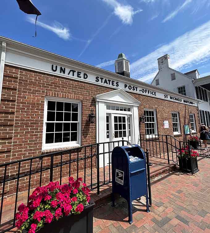 Even the post office looks like it belongs in a Norman Rockwell painting around here.