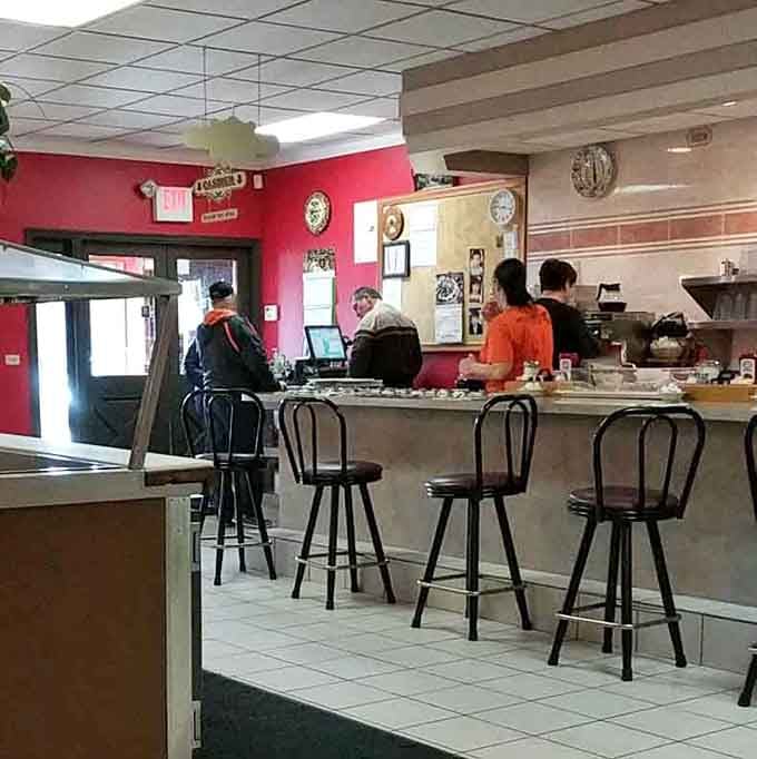 The front counter&mdash;where regulars earn their status and newcomers get their first taste of Middletown Diner hospitality.