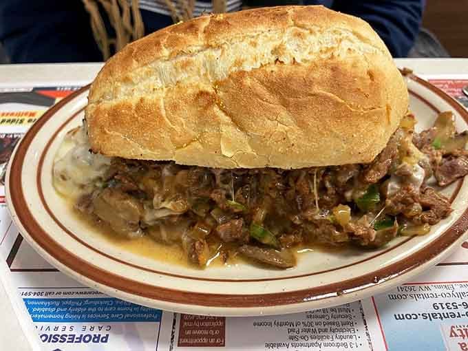 This isn't just a steak sandwich—it's a masterclass in how to turn bread and beef into something worth crossing county lines for.