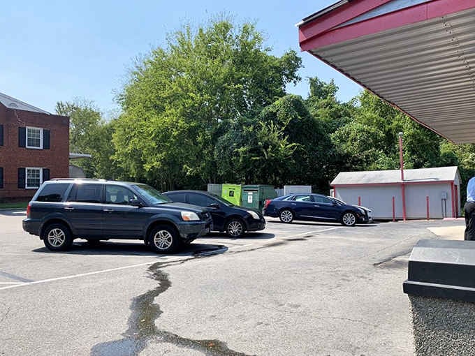 The parking lot fills up faster than a concert venue, except here the headliner is always breakfast.
