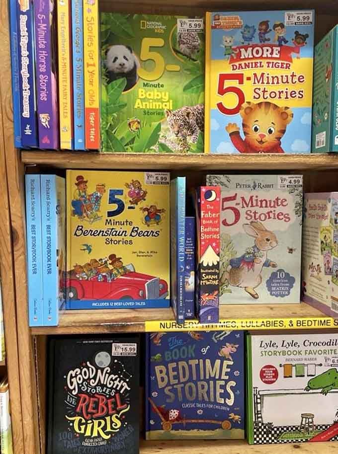 The children's section where future bookworms are born, one five-minute story and bedtime rebellion at a time.