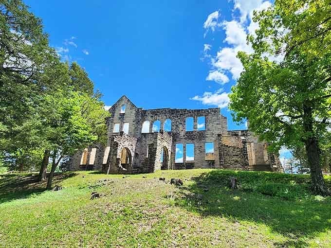 The castle walls frame the sky like nature's own picture windows, no glass required and the view never gets old.
