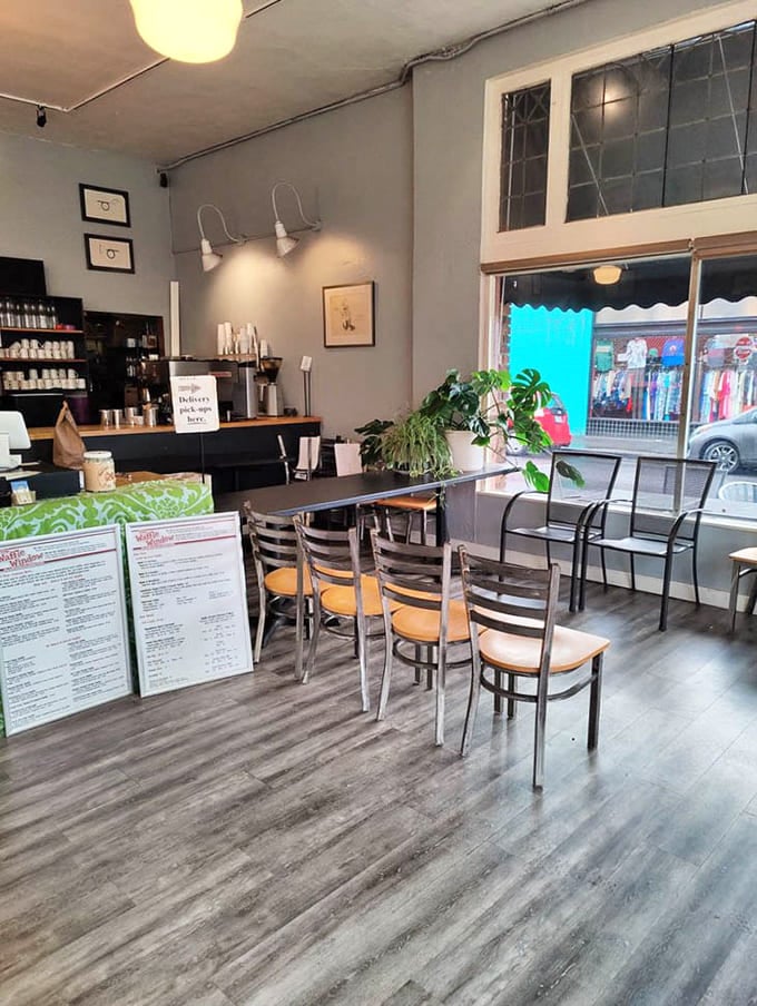 Order at the counter, grab a seat, and prepare for waffle magic to arrive at your table.
