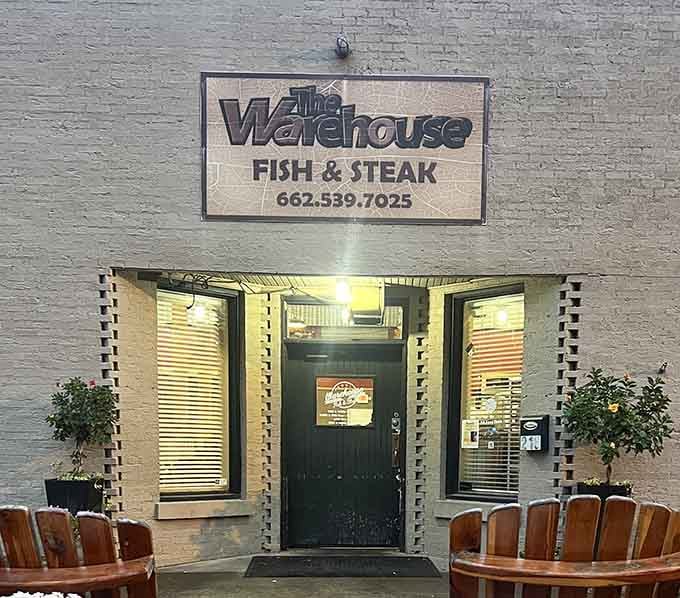 The Warehouse Fish & Steak serves up Mississippi surf and turf in a building whose understated exterior belies the culinary magic happening within.