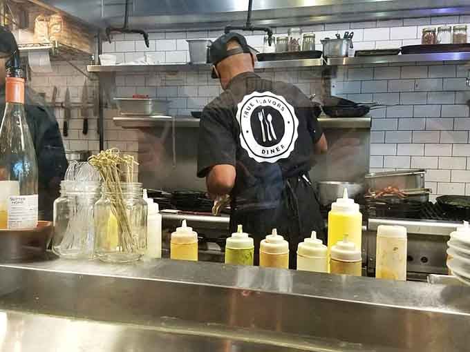 The open kitchen means you can watch the magic happen, which somehow makes everything taste even better than expected.