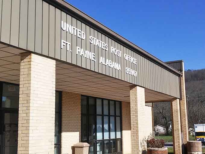 Fort Payne's post office doesn't just deliver mail; it delivers community—where sending a letter means catching up with neighbors in the parking lot.