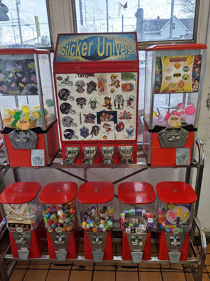 The sticker and candy machines&mdash;where kids learn the valuable life lesson that sometimes the best things really do come from putting money in holes.