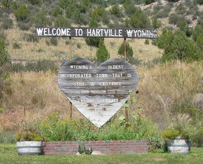 Hartville's welcome sign tells you everything you need to know—this isn't just Wyoming's oldest incorporated town, it's a living legacy of frontier spirit.