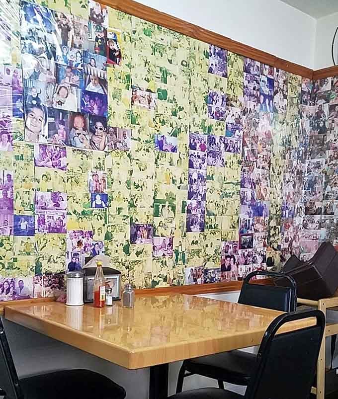 Family photos blanket the walls like a scrapbook, connecting diners to generations of Cuban culinary tradition.