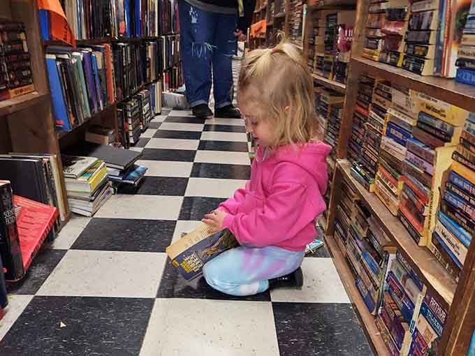 Future bookworms start young, discovering the magic of browsing real books in a real store with real possibilities.