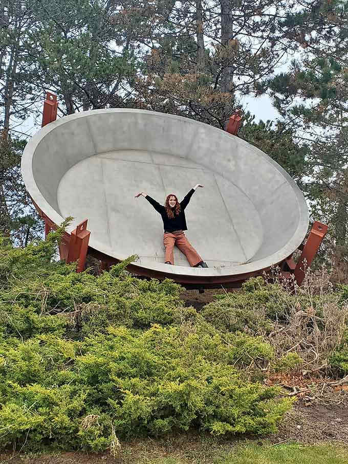 Living your best life means occasionally lying in a giant pie pan and questioning nothing about that decision.