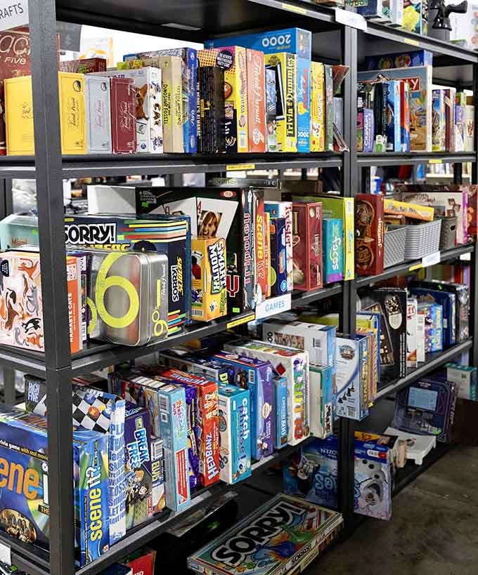 Board games stacked high promise family fun nights, assuming you don't mind potentially missing a piece or two.