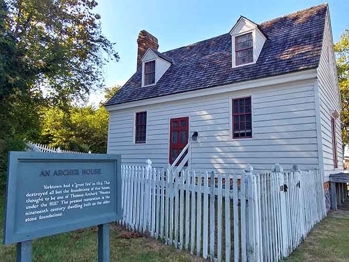 The Archer House stands as a testament to colonial resilience, its modest frame surviving the chaos of battle.