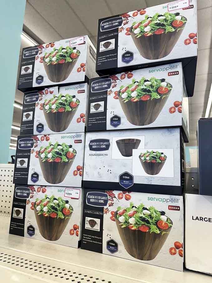 Brand new serving bowls still in boxes&mdash;proof that someone else's "what was I thinking?" purchase can become your entertaining solution.