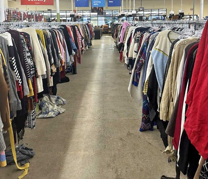 Sweater weather is always affordable here. This clothing corridor offers style reinvention for less than a fancy restaurant appetizer.