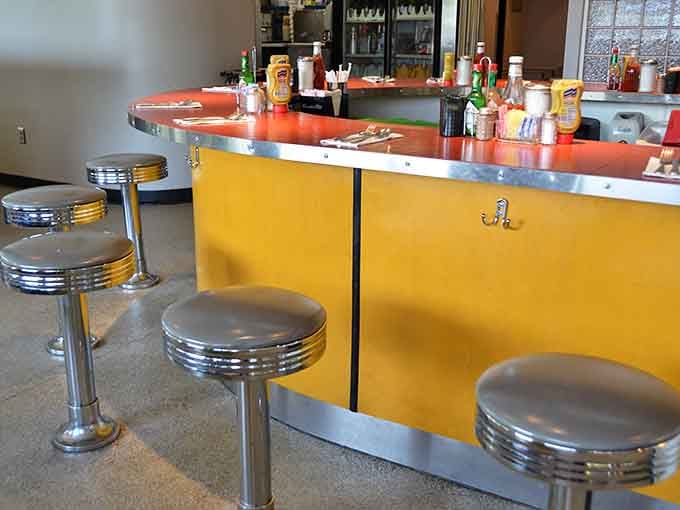 The counter with its gleaming chrome stools isn't just seating&mdash;it's front-row tickets to the greatest show on earth: breakfast being made.