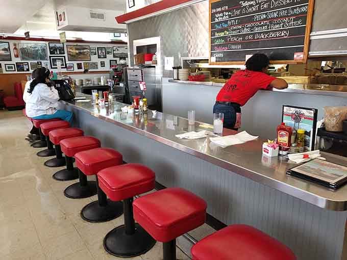 The counter view &ndash; where you can watch short-order cooking ballet performed by people who've mastered their craft.