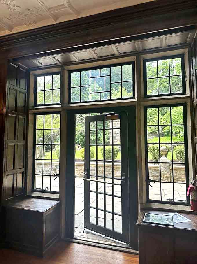 A window to wilderness &ndash; Hunting Hill Mansion's elegant panes frame the outdoors like living paintings in a gallery of green.