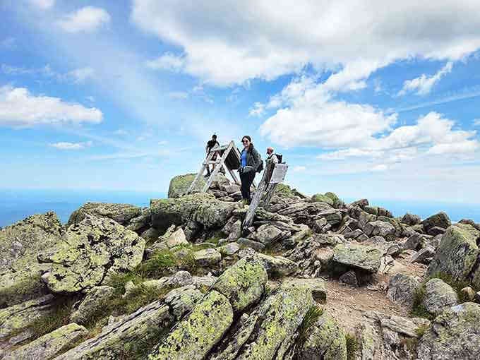 Standing atop Katahdin feels like being on the roof of Maine. The ultimate "I made it" selfie spot.