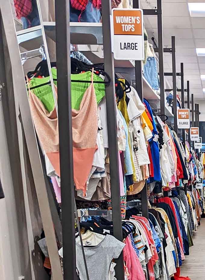 Women's clothing organized by size&mdash;a revolutionary concept that saves you from the disappointment of falling for unavailable sizes.