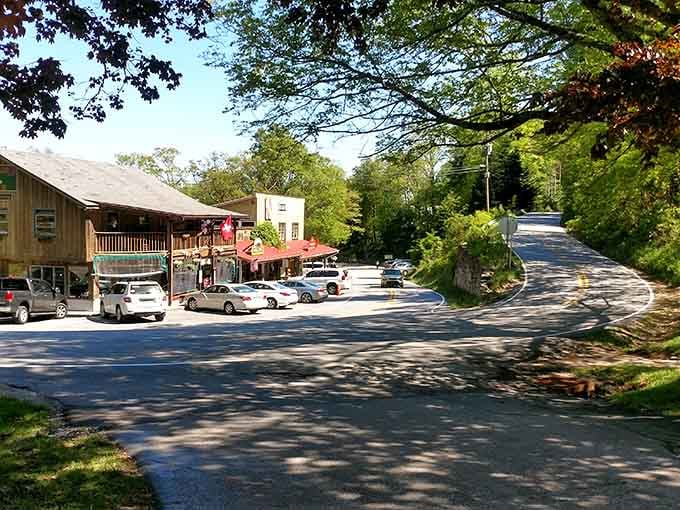 Rustic charm meets mountain magic at this roadside gem, where every winding curve reveals another postcard moment.