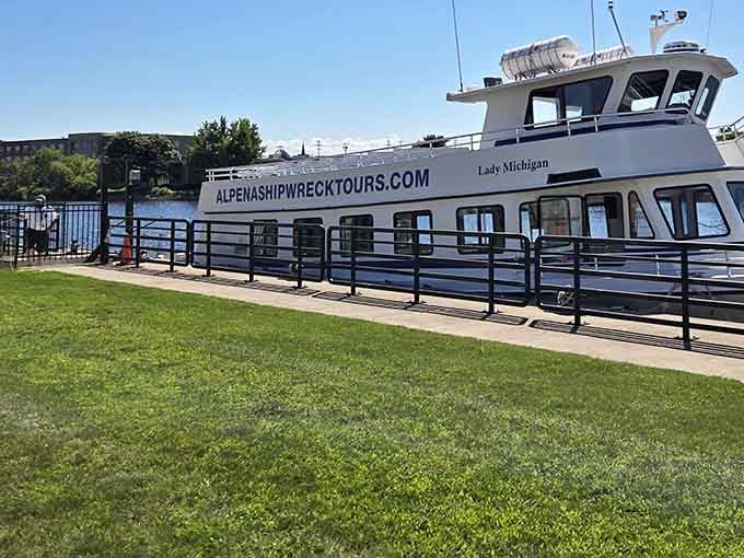 Alpena Shipwreck Tours' Lady Michigan vessel promises underwater history exploration without getting your hair wet or losing your sunglasses.
