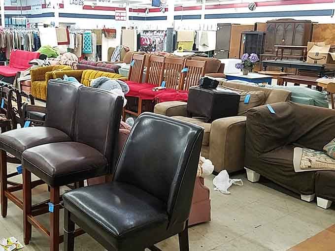 Couches and chairs in various styles, because comfortable seating shouldn't cost more than a used car.