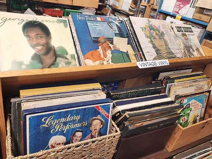 Because sometimes you need vintage vinyl to accompany your vintage paperbacks—it's called commitment to the era.