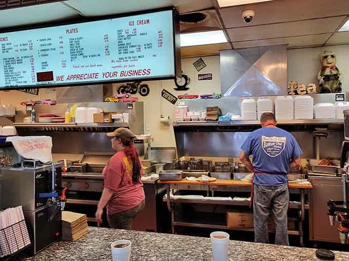 The kitchen crew working their magic, turning simple ingredients into comfort food that hits every nostalgic note.