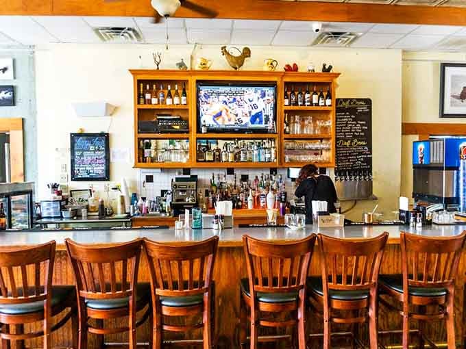 The full bar means you can add a little something extra to your breakfast, no judgment here whatsoever.