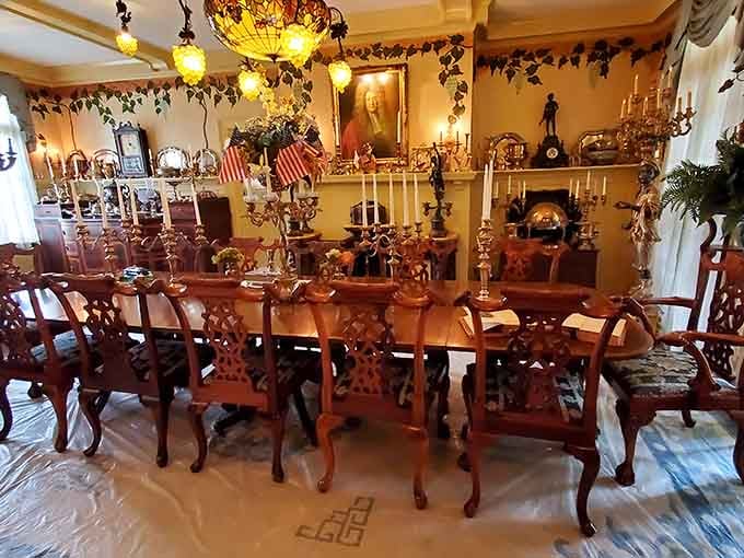A dining table long enough to seat your entire extended family and still have room leftover.