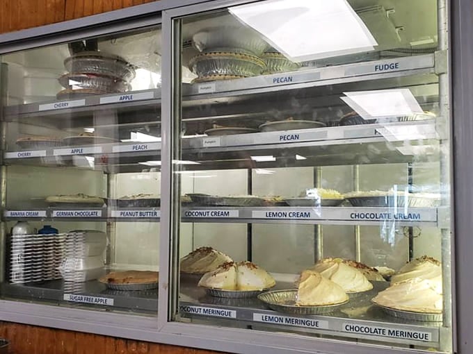 That pie case is basically a glass monument to everything good and decent in this world&mdash;choose wisely, or don't.